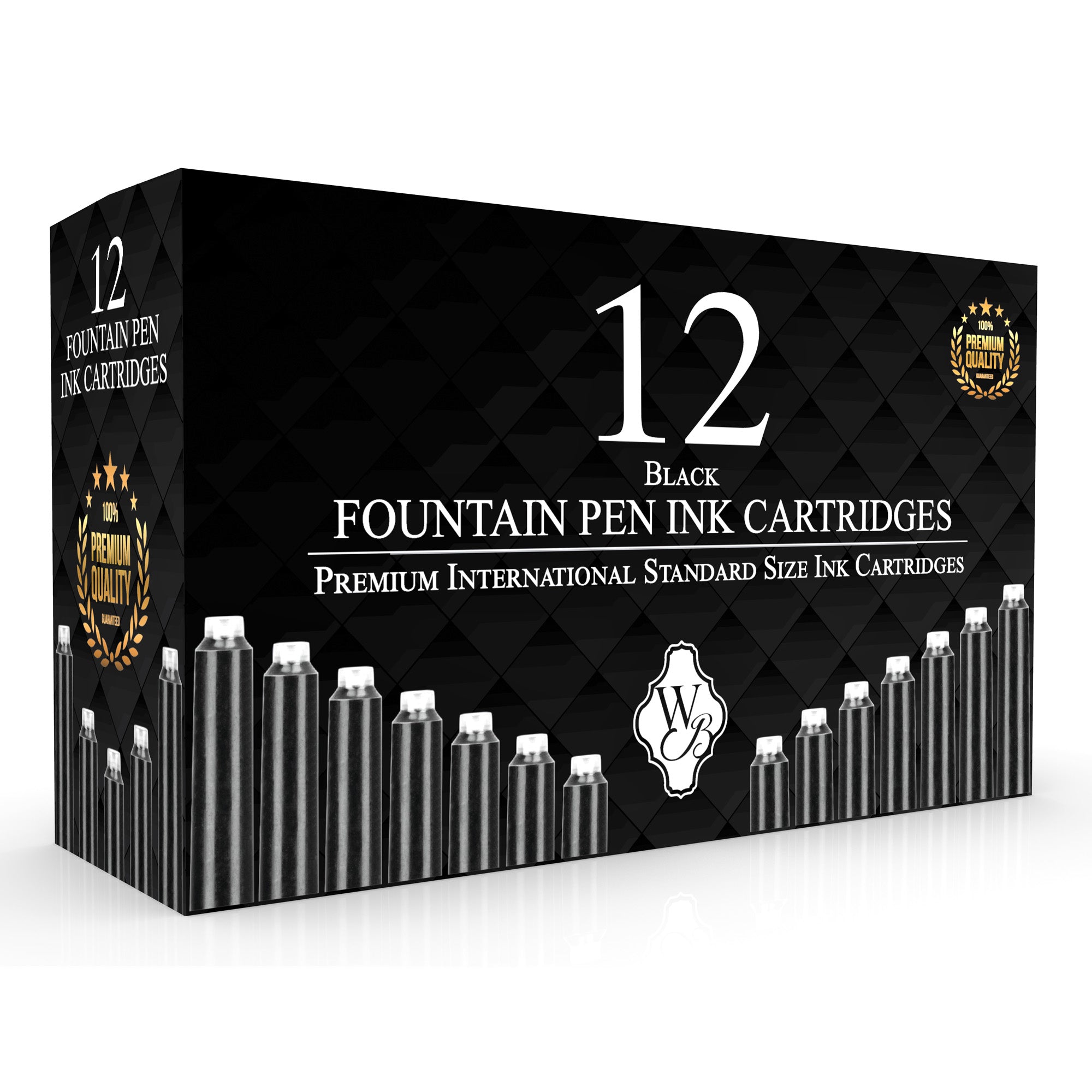 12 Pack Fountain Pen Ink Refills – wordsworthandblack